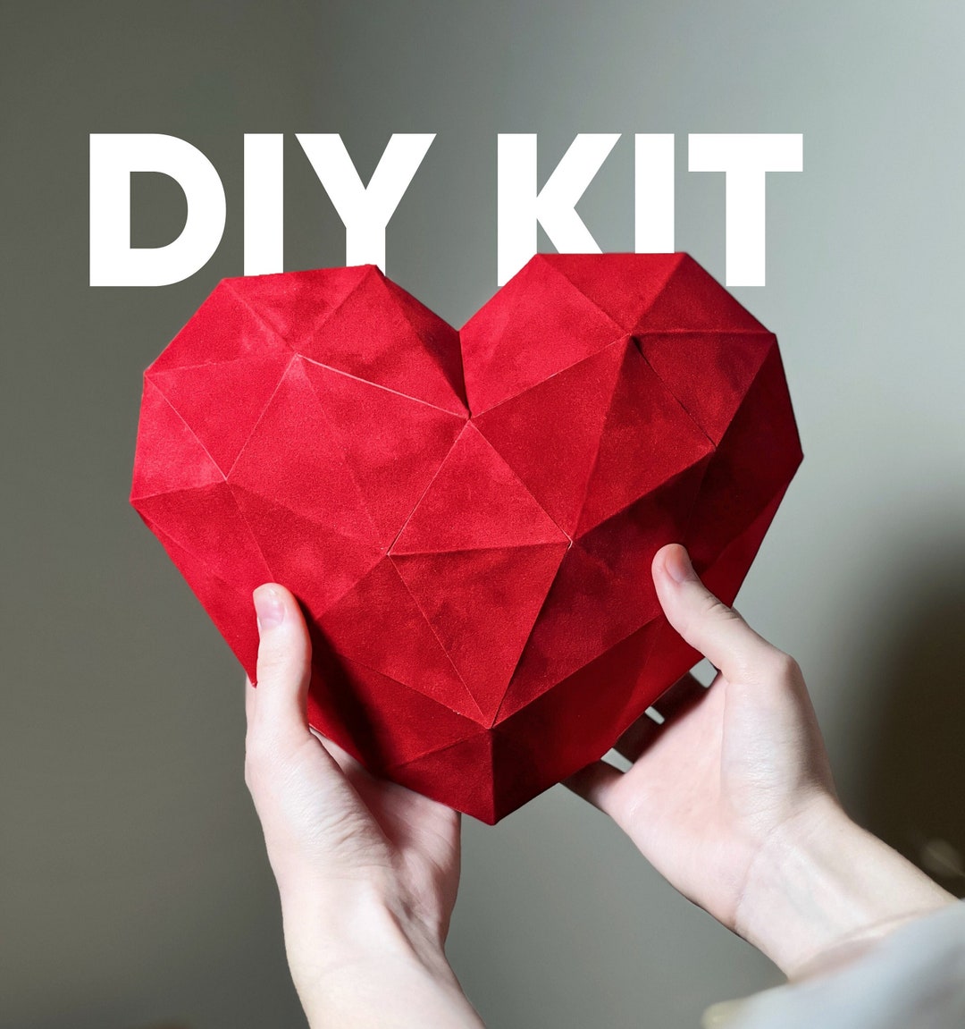 Heart DIY KIT: Low Poly Personalized Valentine's Day Crafting Gift ...