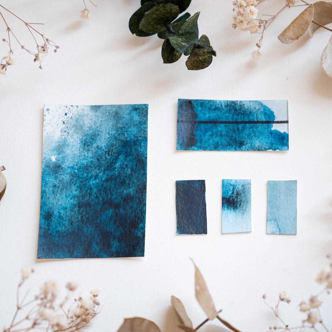 Azure Blue Watercolor - for Painting, Calligraphy, and Lettering - Etsy