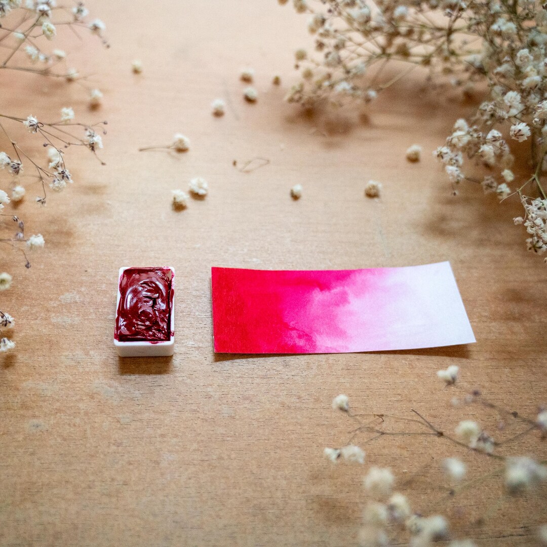Handmade Watercolor Full Pan Madder Rose Single Pigment Artist Paint ...
