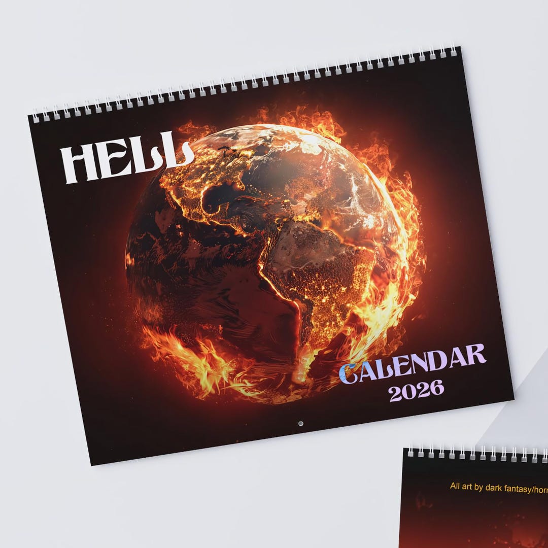 Hell 2026 Calendar | Dark Fantasy Wall Calendar - Etsy Australia