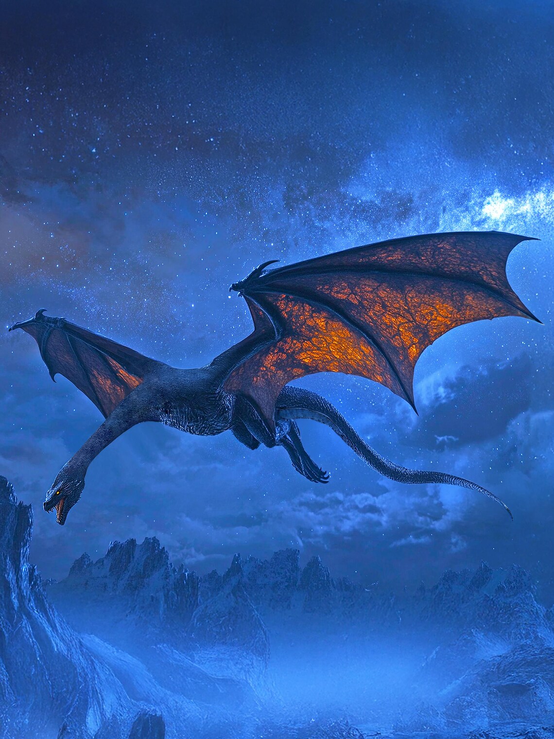 Digital Download Fantasy Art, Dragons and Flying Creatures Poster - Etsy
