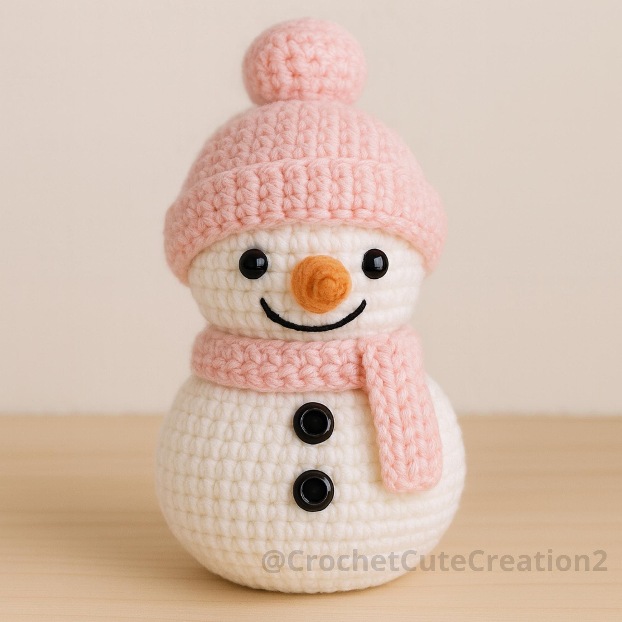 Snowman Crochet Pattern PDF, Mini Amigurumi Snowman Ornament, Easy ...