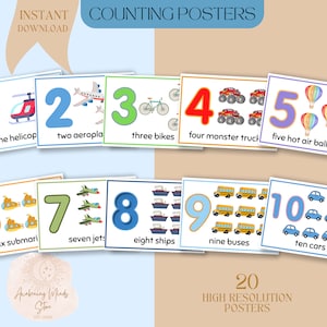 Counting Posters, Transport Theme, Transportation, Kids Counting ...