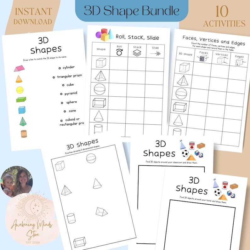 3D Shapes, 3D Shape Posters, Learn Shapes, 3 Dimensional Shapes, Maths ...