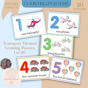 Counting Posters, Transport Theme, Transportation, Kids Counting ...
