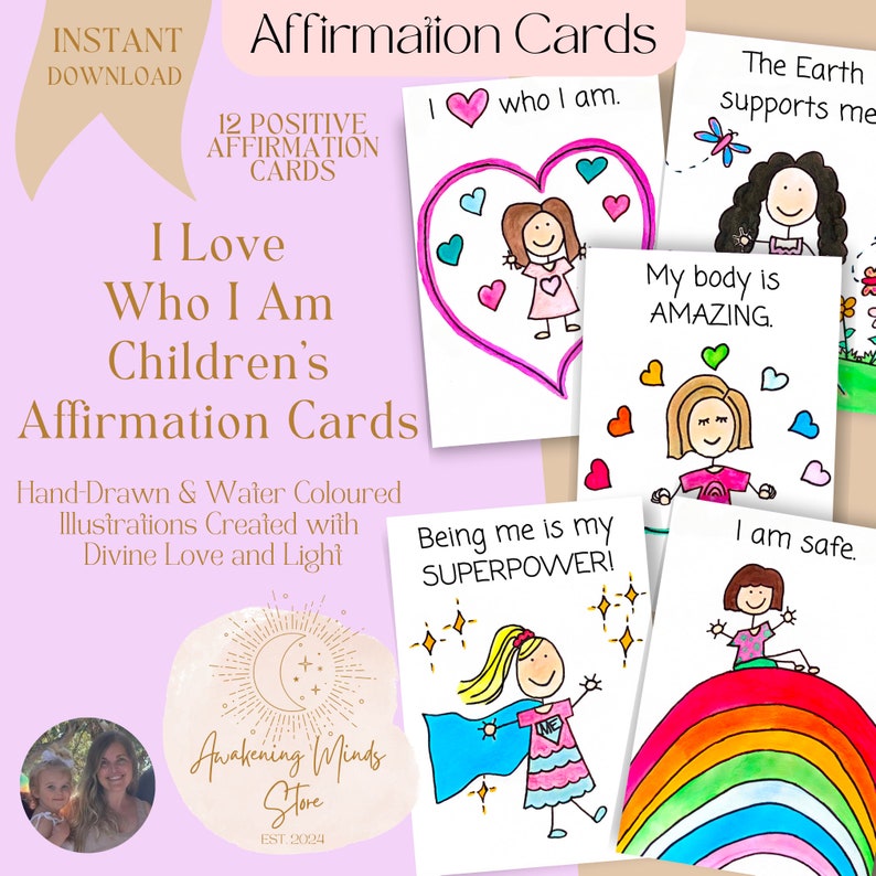 Positive Affirmation Cards, Kids Affirmations, Daily Affirmation Cards ...