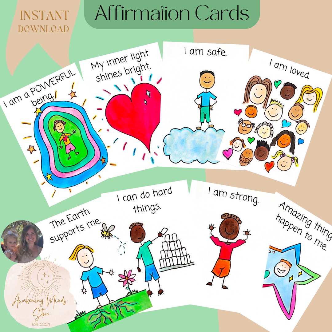 Positive Affirmation Cards, Kids Affirmations, Printable Affirmations ...