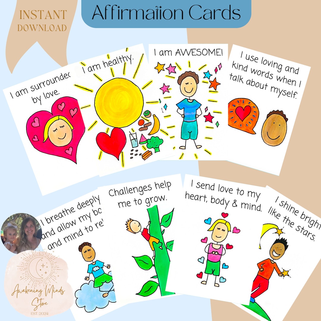 Positive Affirmation Cards, Kids Affirmations, Printable Affirmations ...
