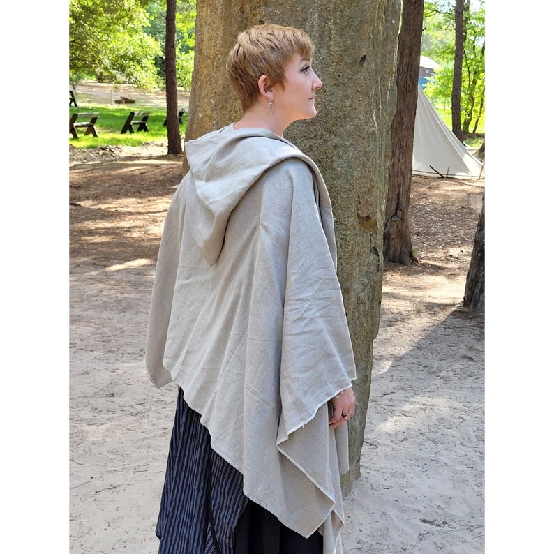 Lightweight Linen Hooded Shawl Great for SCA LARP Cosplay Faire - Etsy
