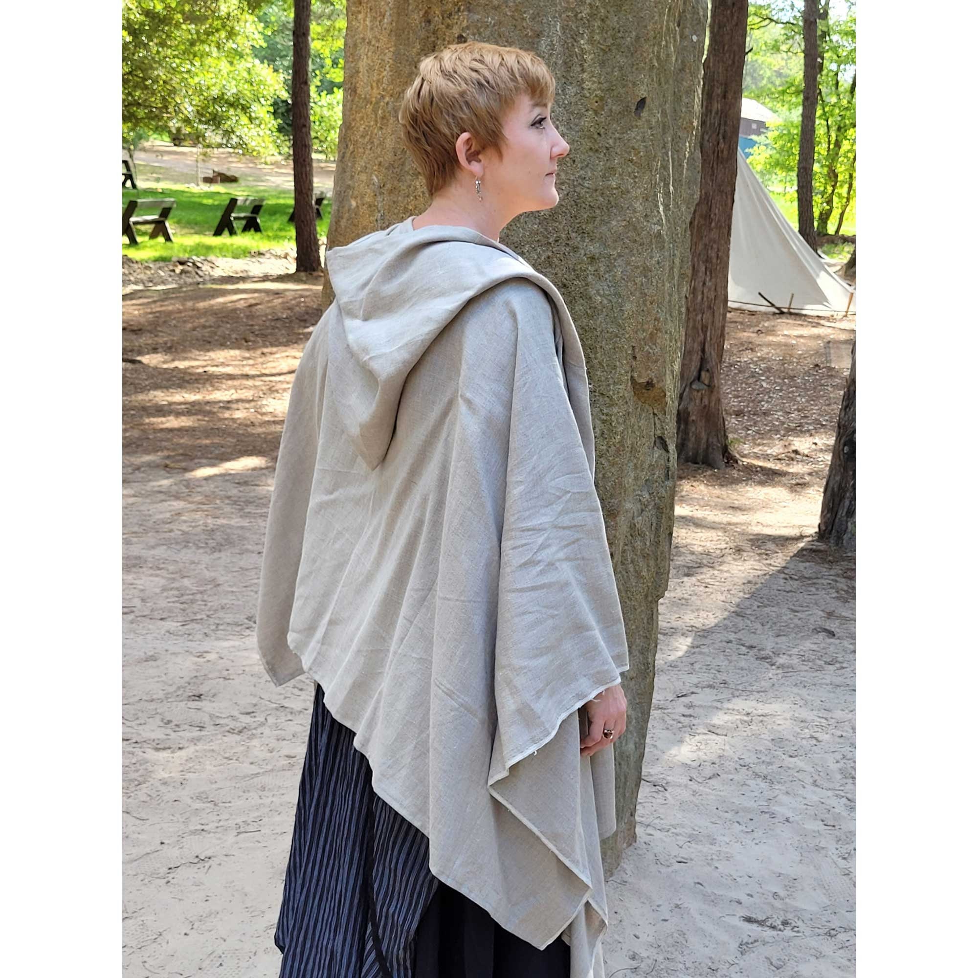 Lightweight Linen Hooded Shawl Great for SCA LARP Cosplay Faire - Etsy