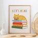 Let's Read Print, Cute Cat Reading Corner Printable, Kids Read Books ...