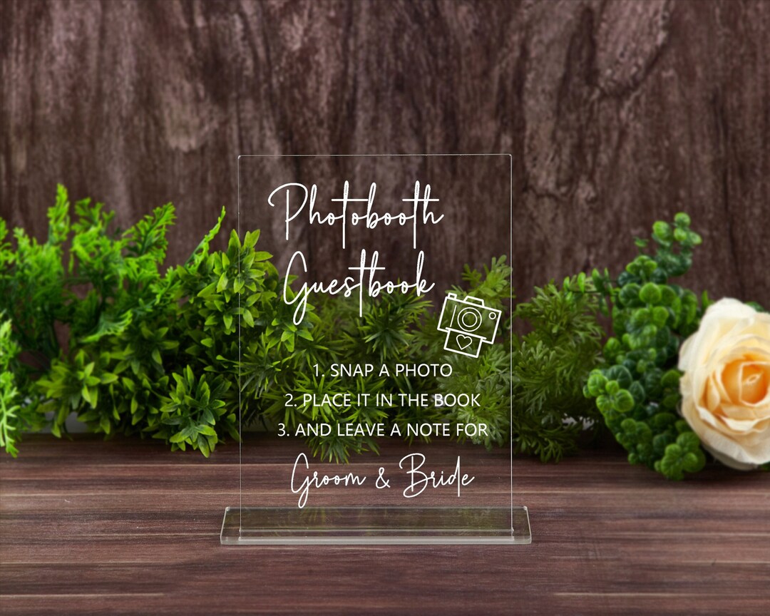 Photobooth Guestbook Sign, Instant Photo Guestbook Sign, Photo Booth ...