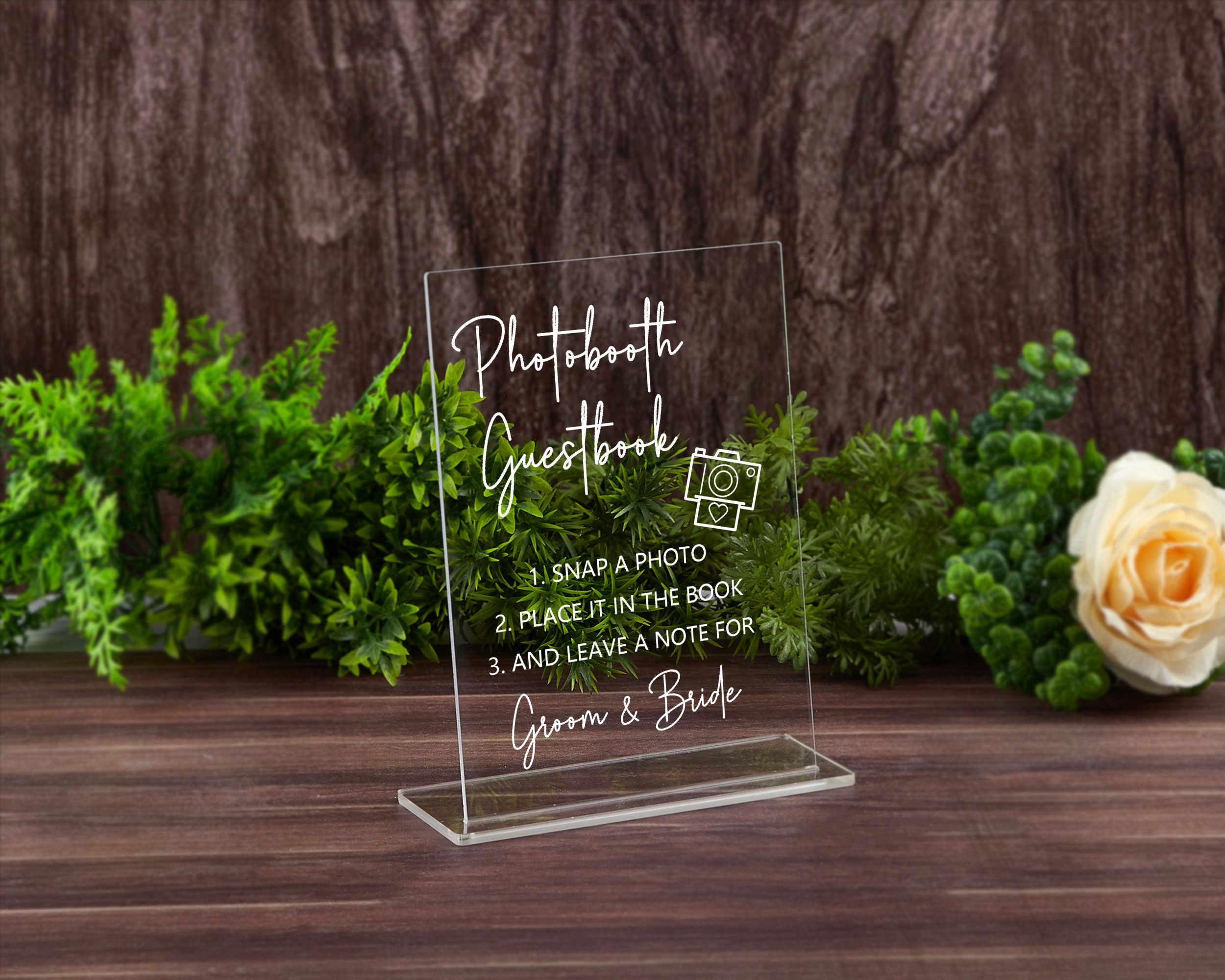 Photobooth Guestbook Sign, Instant Photo Guestbook Sign, Photo Booth ...