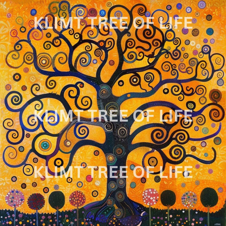 12 Instant Digital Download Tree of Life Gustav Klimt Commercial Use ...