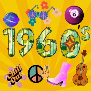 13 Sets Retro Doodle Letters Groovy 1960 Hand Drawn Doodle 1970 Alpha ...