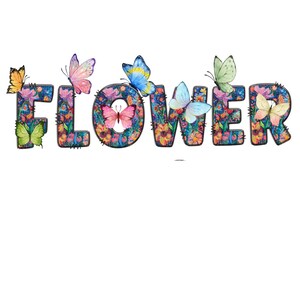 3 Set Flower Doodle Letters PNG Font Hand Drawn Doodle Font Bundle ...