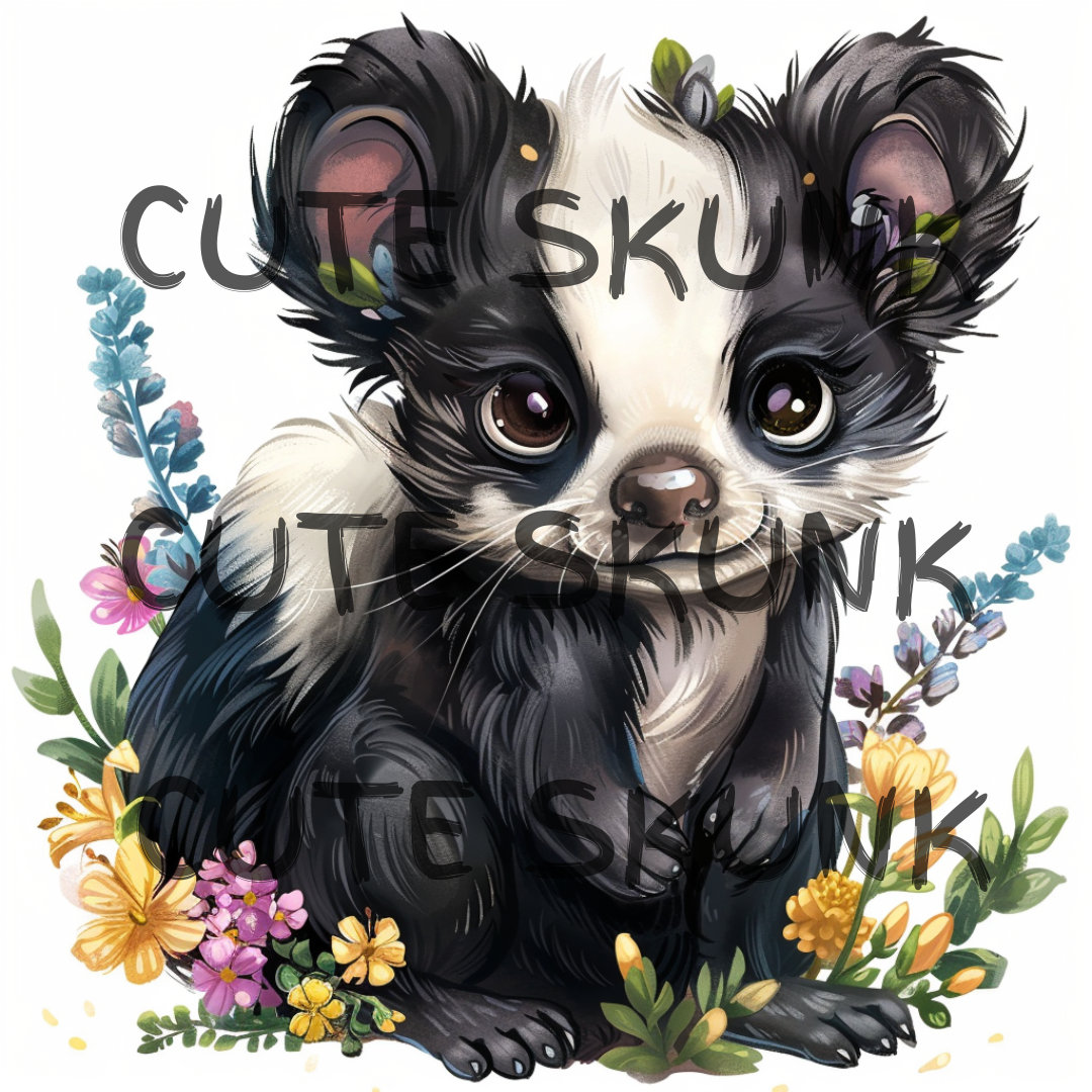 31 Skunk Print Cute Skunk Poster for Child Skunk Wall Art Decor Baby ...