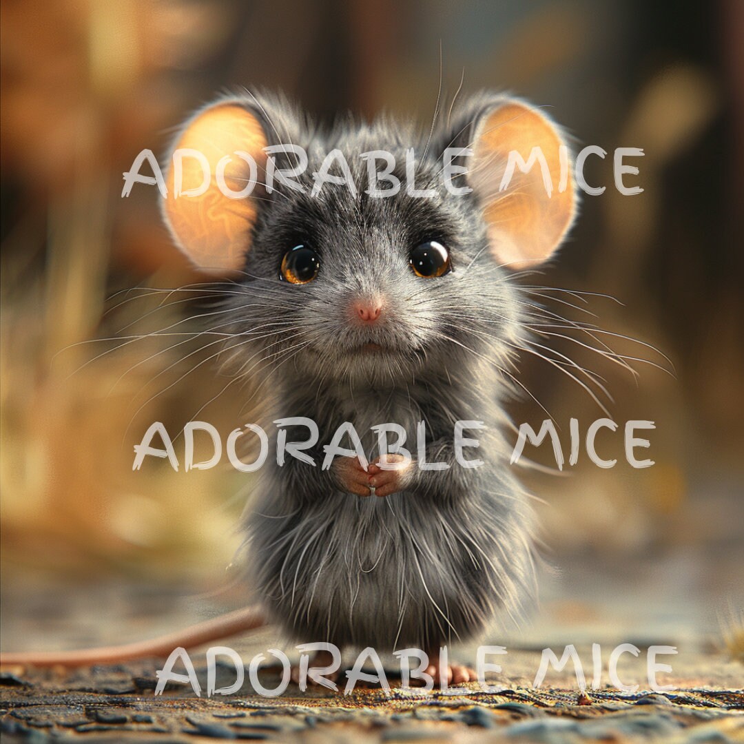 12 Adorable Mice PNG Mouse Lover Print for Nursery Cartoon Childs ...