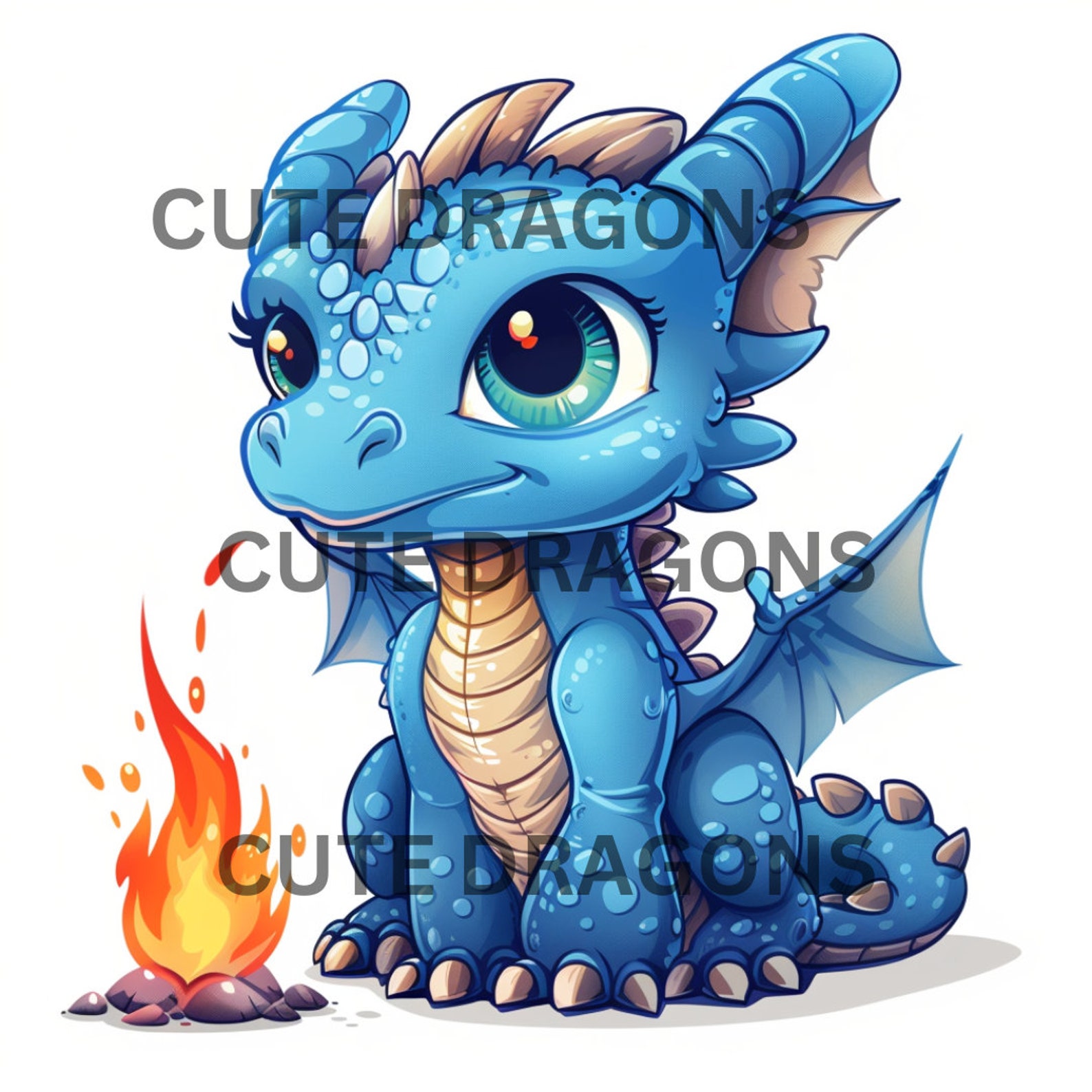 Hatching Dragon PNG Cute Dragon Print Reading Dragon Nursery Art for ...