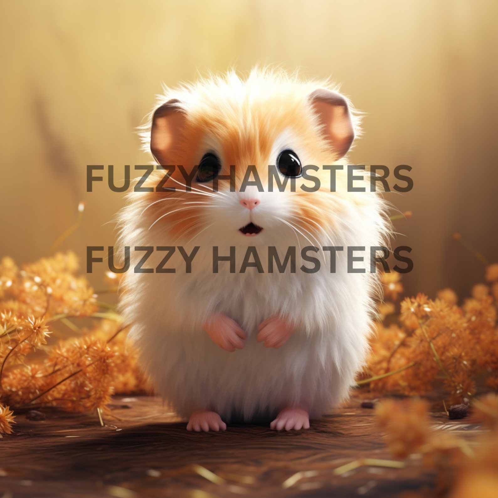 12 Fluffy Hamster Wall Art Cute Gerbil PNG Pet Hamster Lover Print of ...
