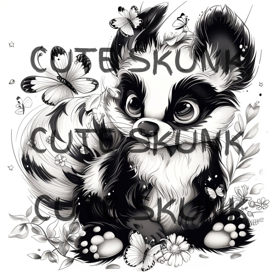 31 Skunk Print Cute Skunk Poster for Child Skunk Wall Art Decor Baby ...