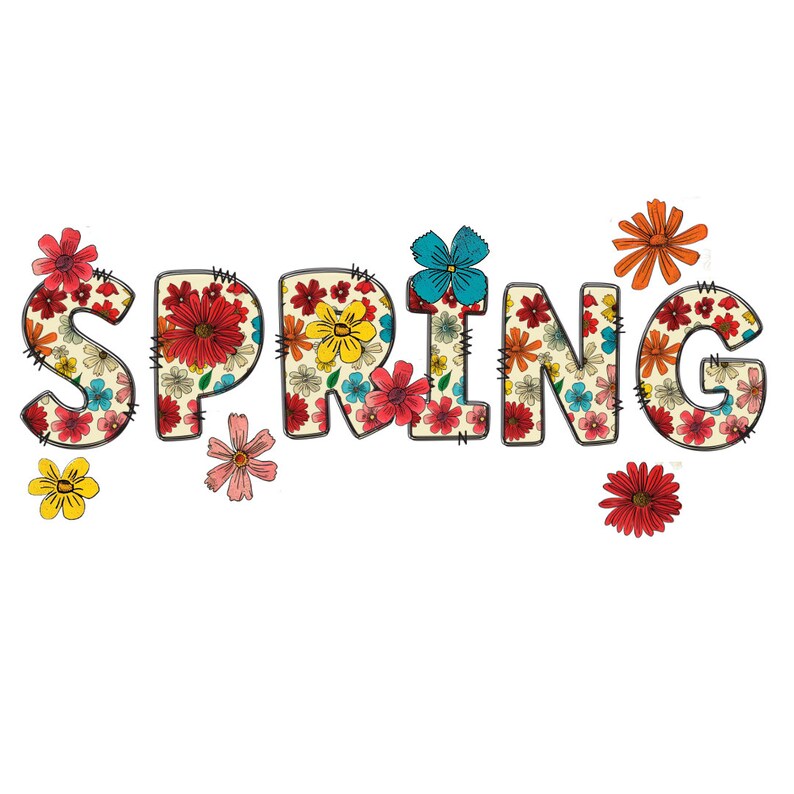 3 Set Flower Doodle Letters PNG Font Hand Drawn Doodle Font Bundle ...