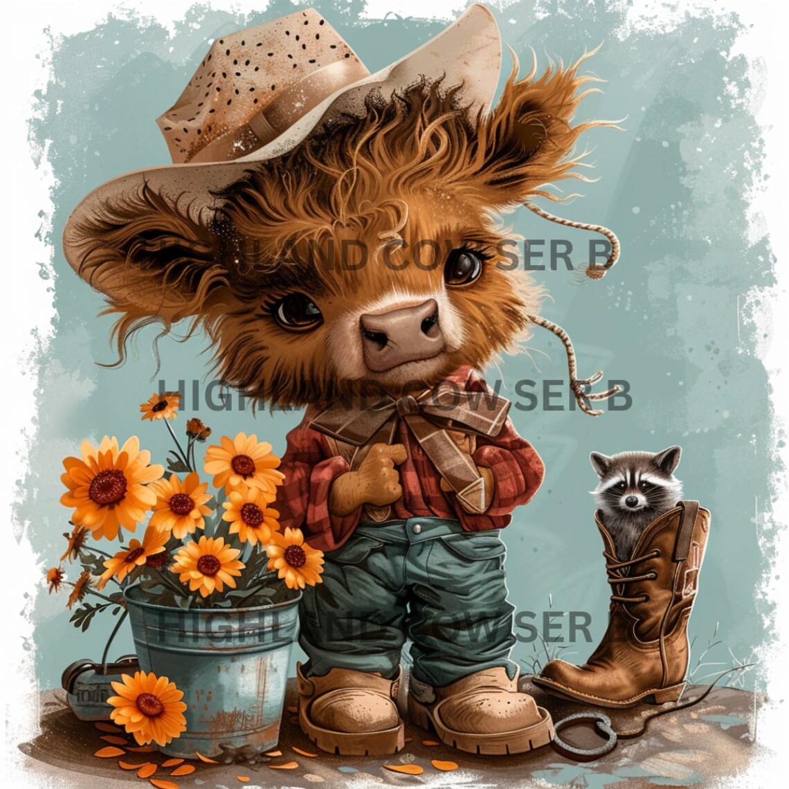 12 Cute Fluffy Highland Cow PNG Highland Cow Bucket Anime Cow Love ...