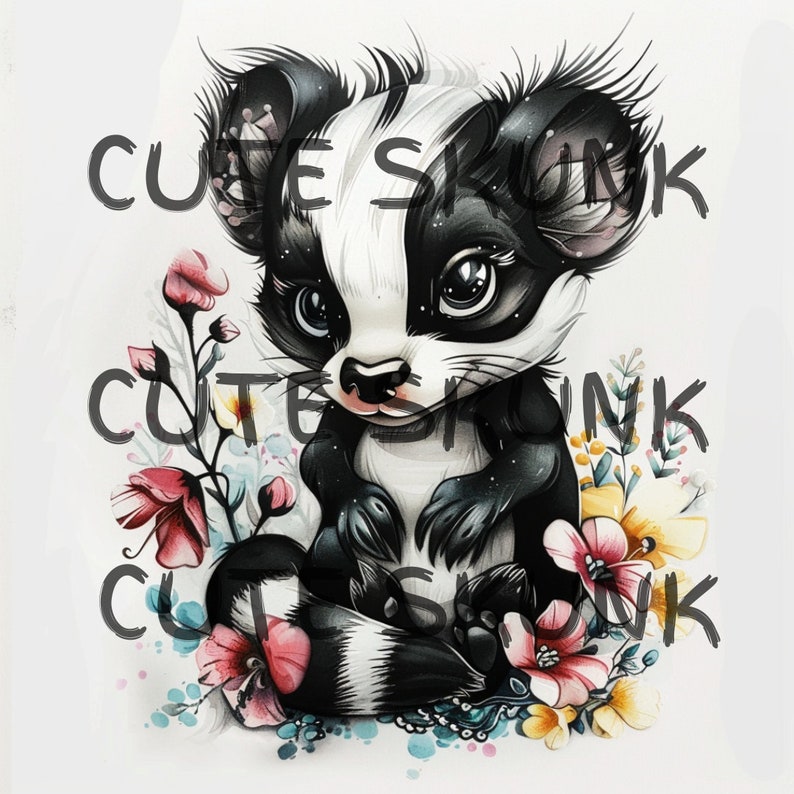 31 Skunk Print Cute Skunk Poster for Child Skunk Wall Art Decor Baby ...