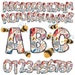 3 Set Flower Doodle Letters PNG Font Hand Drawn Doodle Font Bundle ...