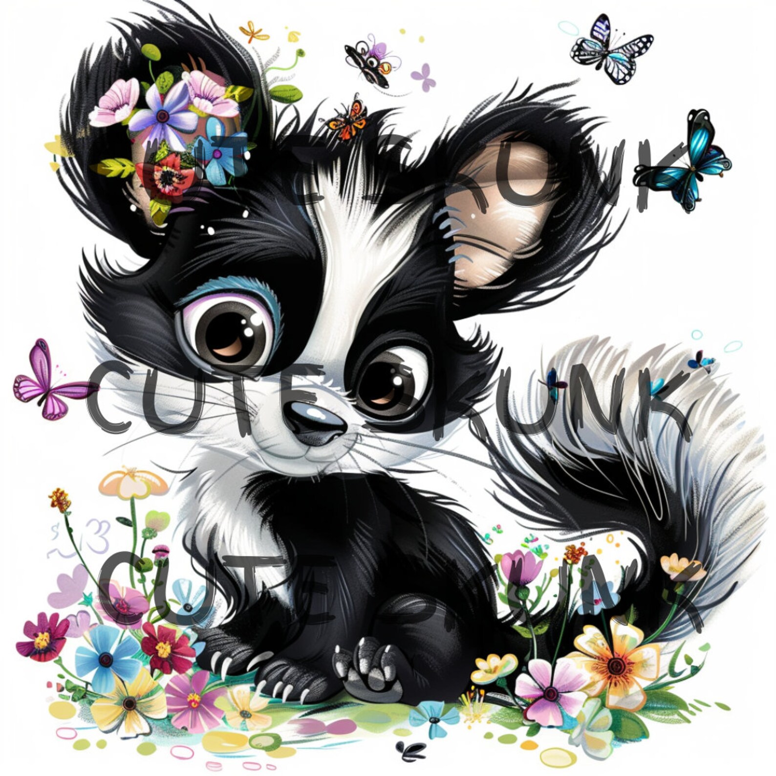 31 Skunk Print Cute Skunk Poster for Child Skunk Wall Art Decor Baby ...