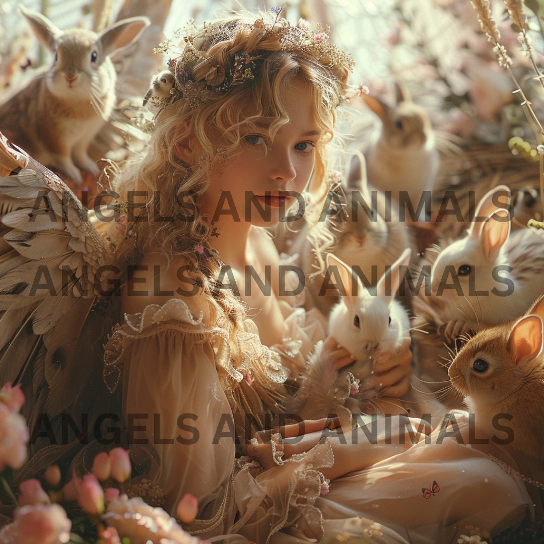 12 Angel and Animal PNG Girl Angel Realistic Angel Lover Angelic Angel ...