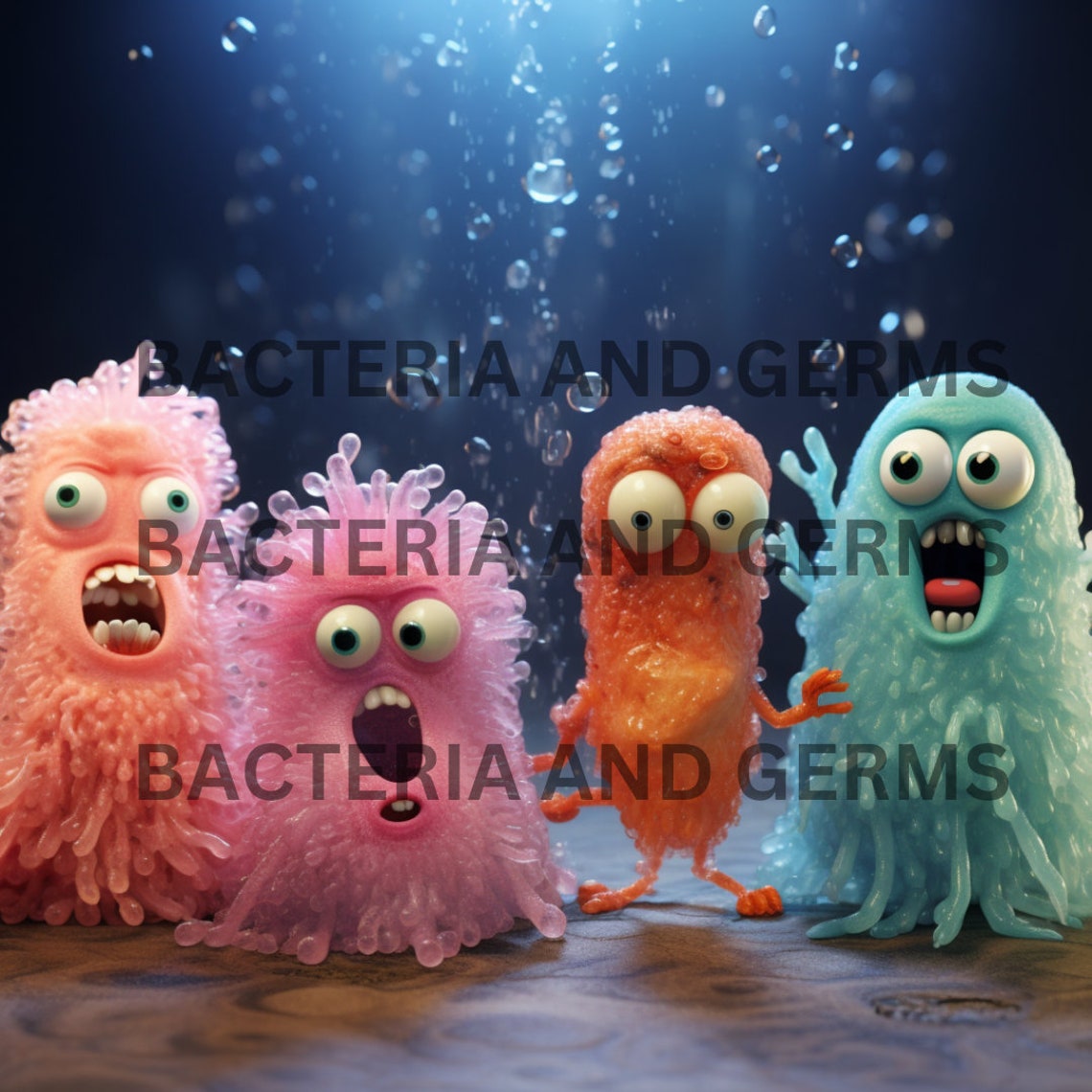 12 Germ and Bacteria Print Cute Germ Funny Bacteria Clipart Germ PNG ...