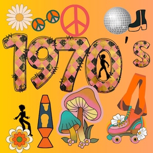 13 Sets Retro Doodle Letters Groovy 1960 Hand Drawn Doodle 1970 Alpha ...