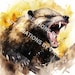 12 Honey Badger Mean Print Ferocious Honey Badger Wall Art Teeth ...
