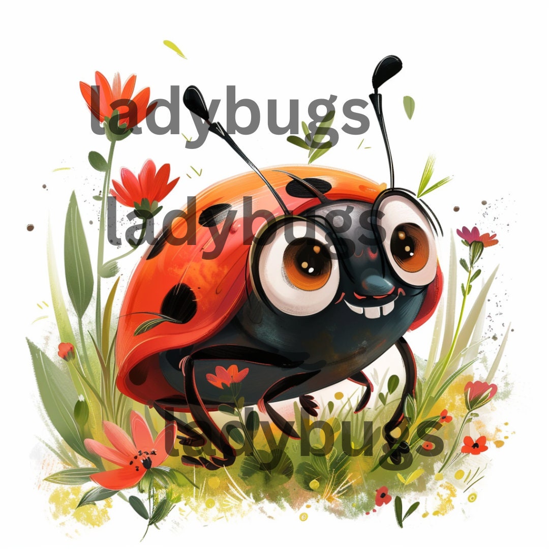 20 Ladybug Instant Download Lady Bug Wall Art Watercolor Cute Lady Bug ...