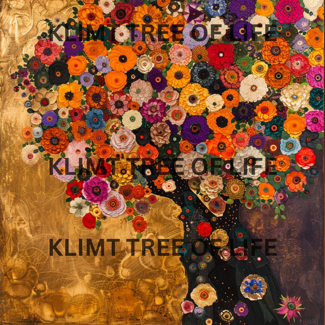 12 Instant Digital Download Tree of Life Gustav Klimt Commercial Use ...