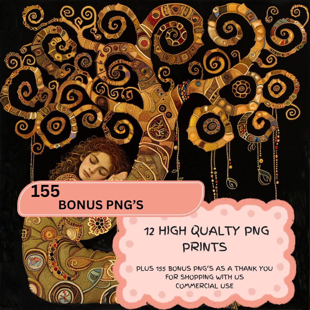 12 Instant Digital Download Tree of Life Gustav Klimt Commercial Use ...