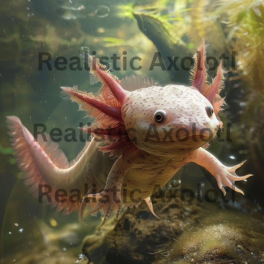 12 Axolotl Realistic Instant Digital Download Axolotl With Sunglasses ...