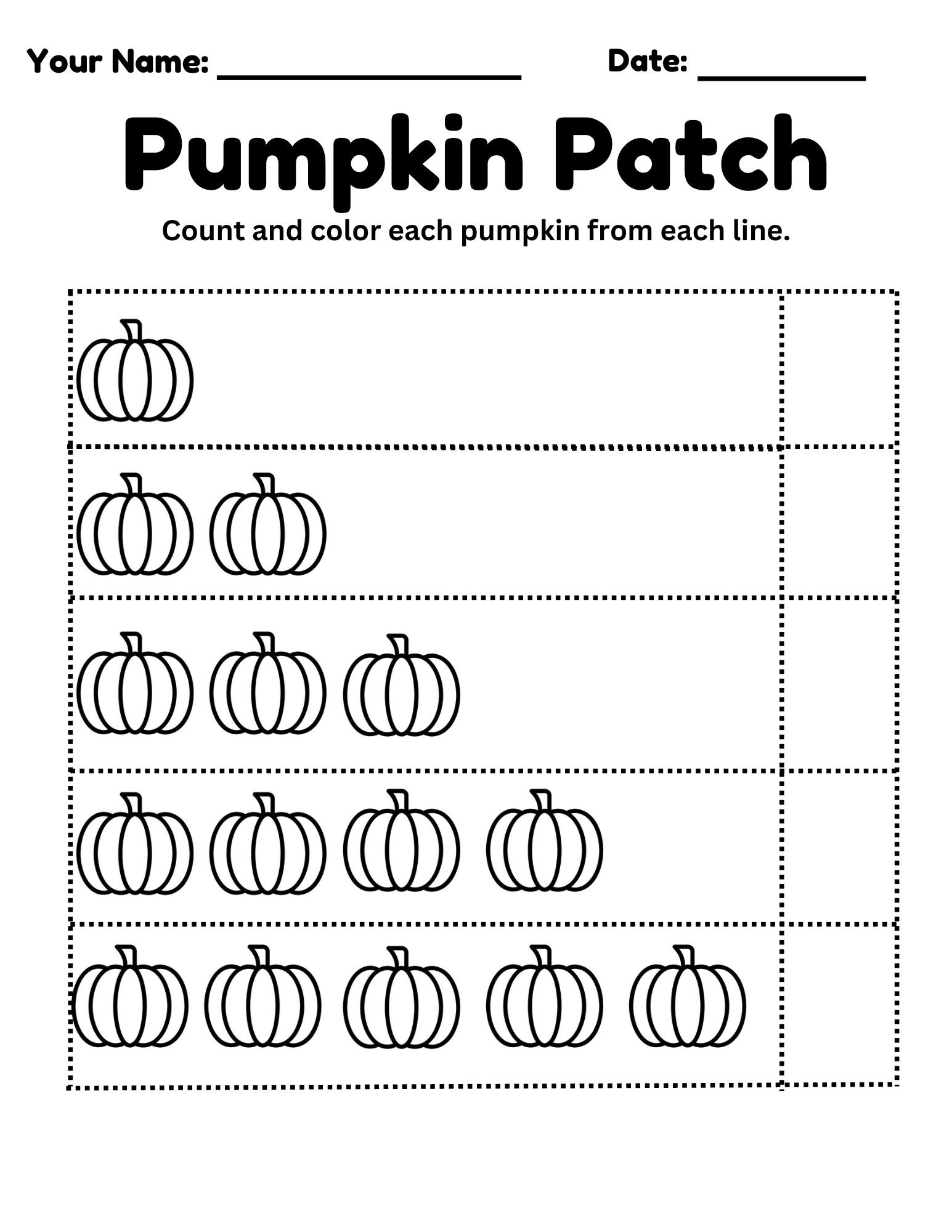 Pumpkin Patch Coloring Sheet - Etsy