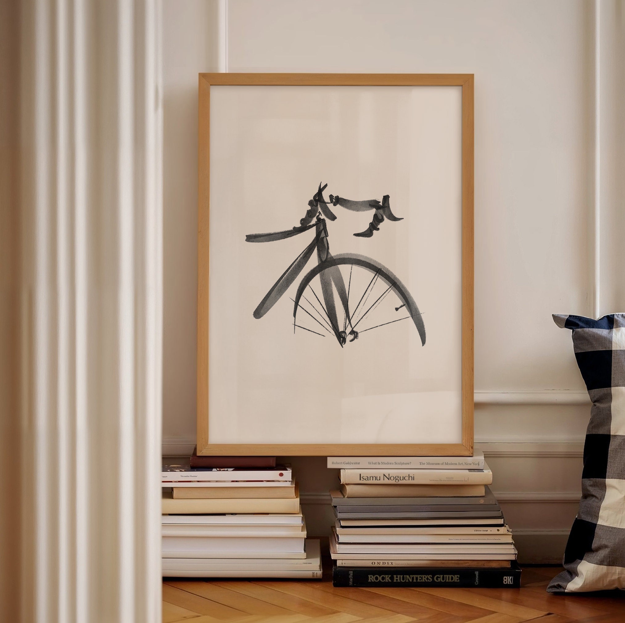 Watercolor Bicycle Art Set of 2, Abstract Bicycle Prints, Minimal Bike ...