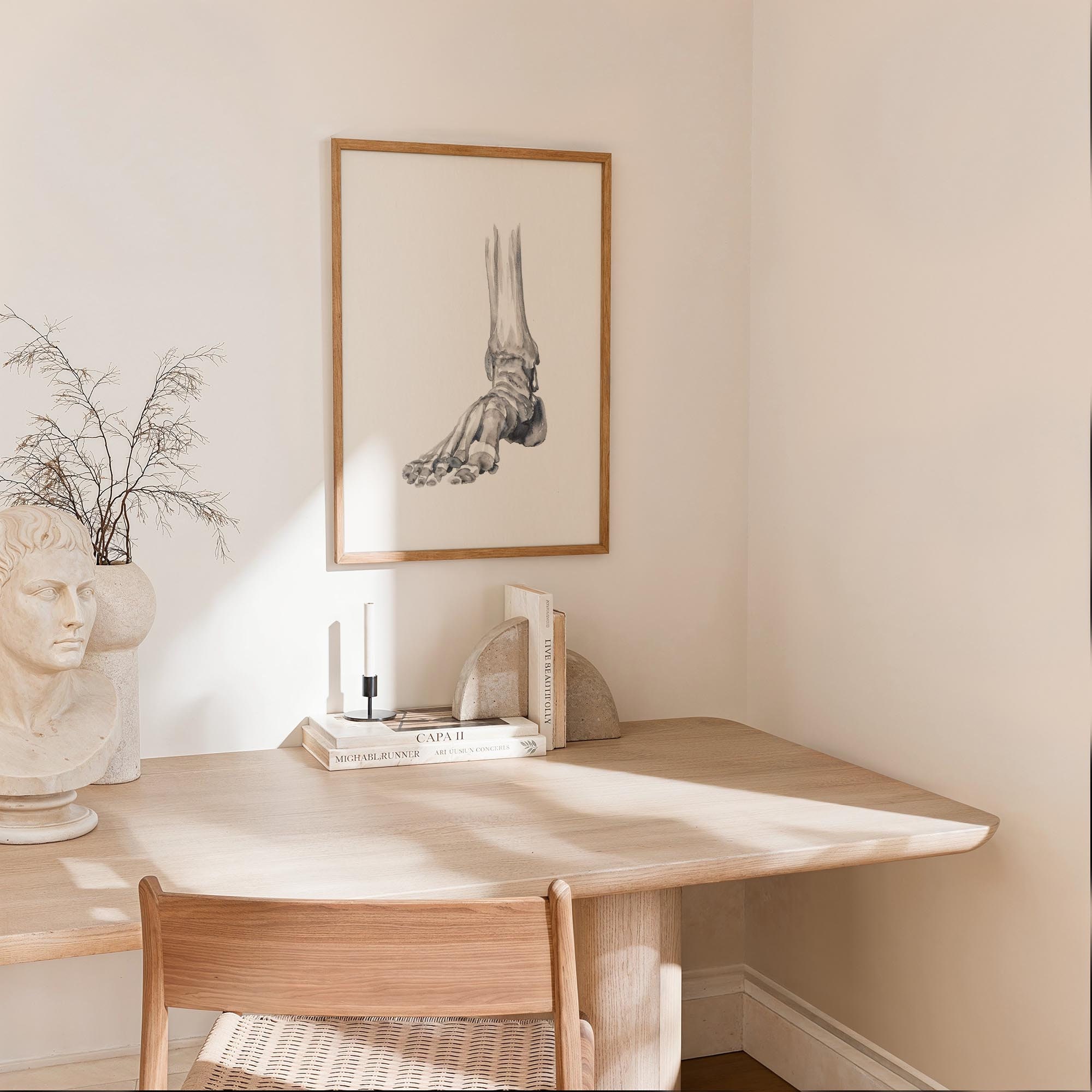 Human Skeleton Foot Art Print, Watercolor Foot Anatomy, Chiropractic ...