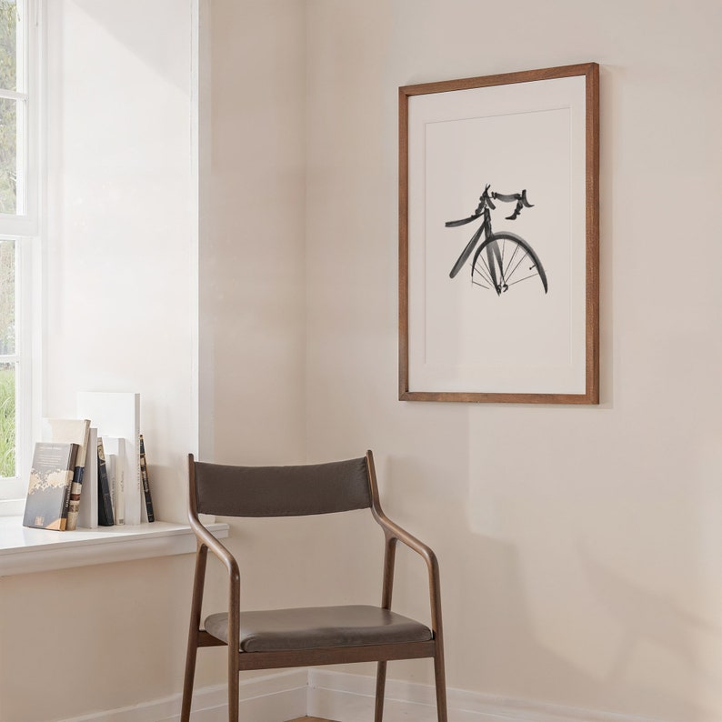 Abstract Modern Bicycle Art Print, Watercolor Bike Illustration ...