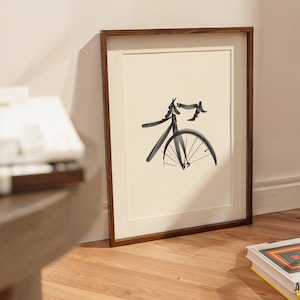 Abstract Modern Bicycle Art Print, Watercolor Bike Illustration ...