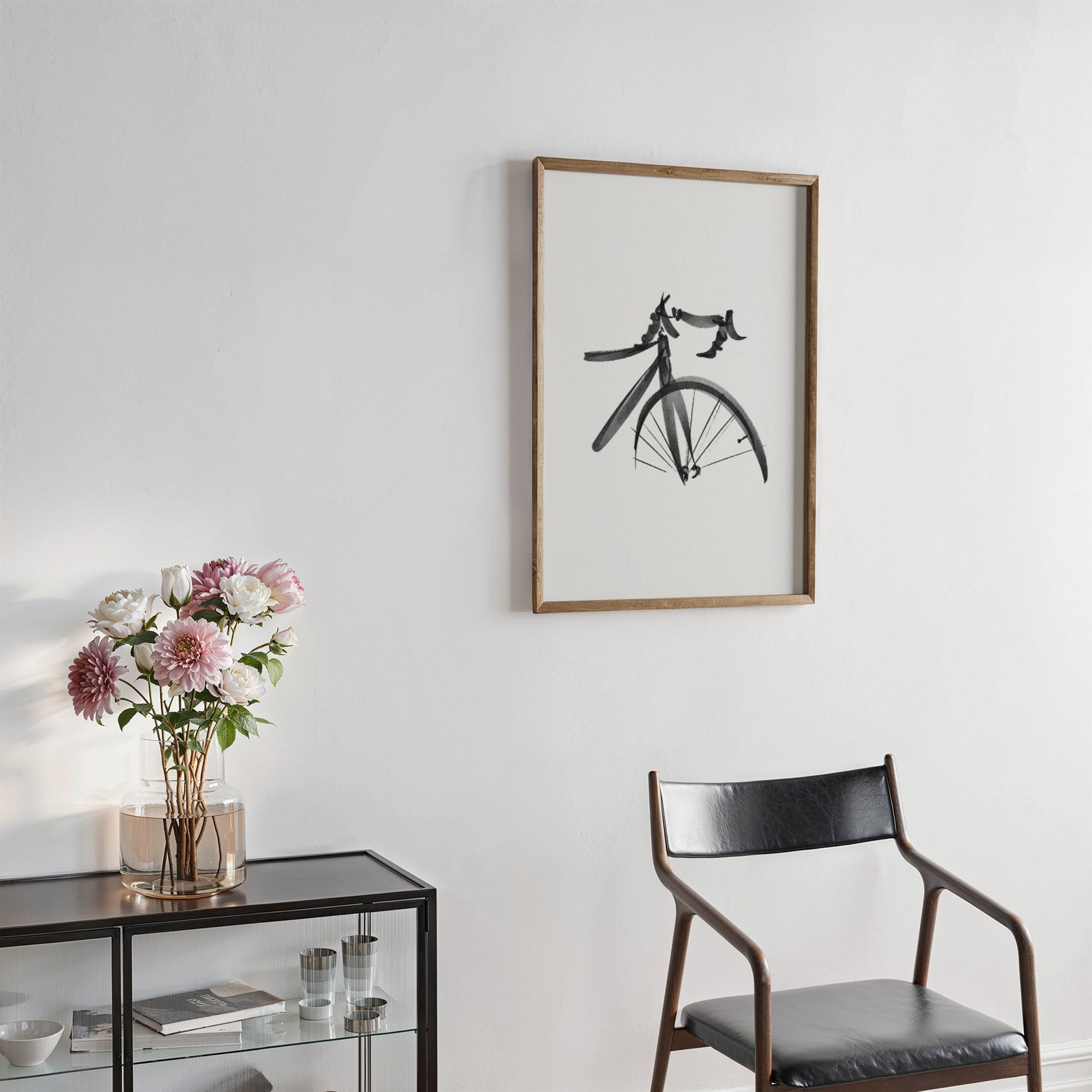 Abstract Modern Bicycle Art Print, Watercolor Bike Illustration ...