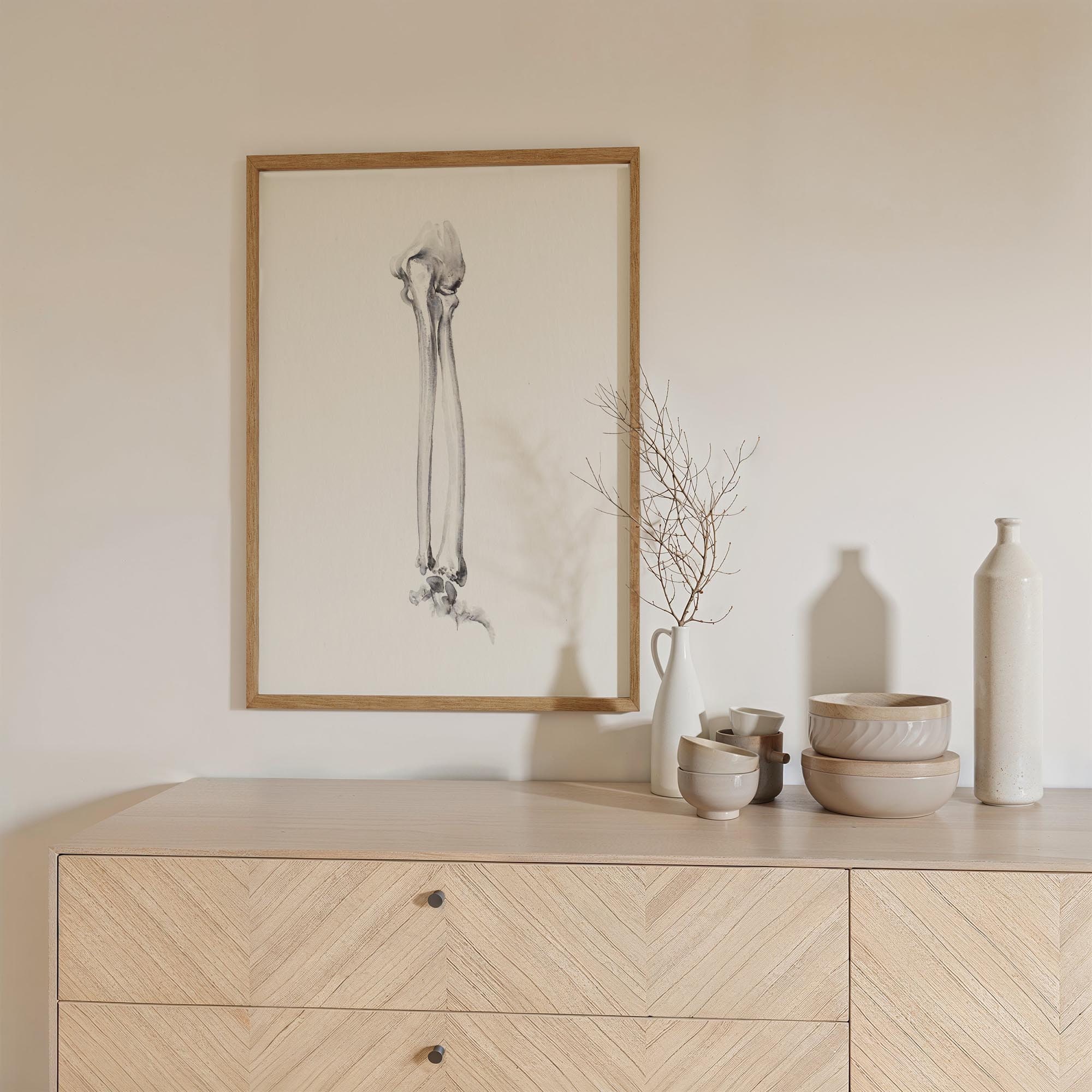 Ulna Arm Bone Watercolor Painting Art Print, Chiropractic Wall Art ...