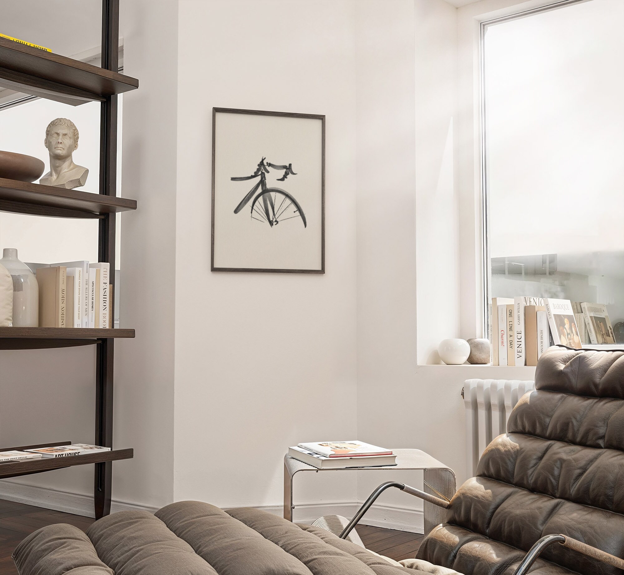 Abstract Modern Bicycle Art Print, Watercolor Bike Illustration ...