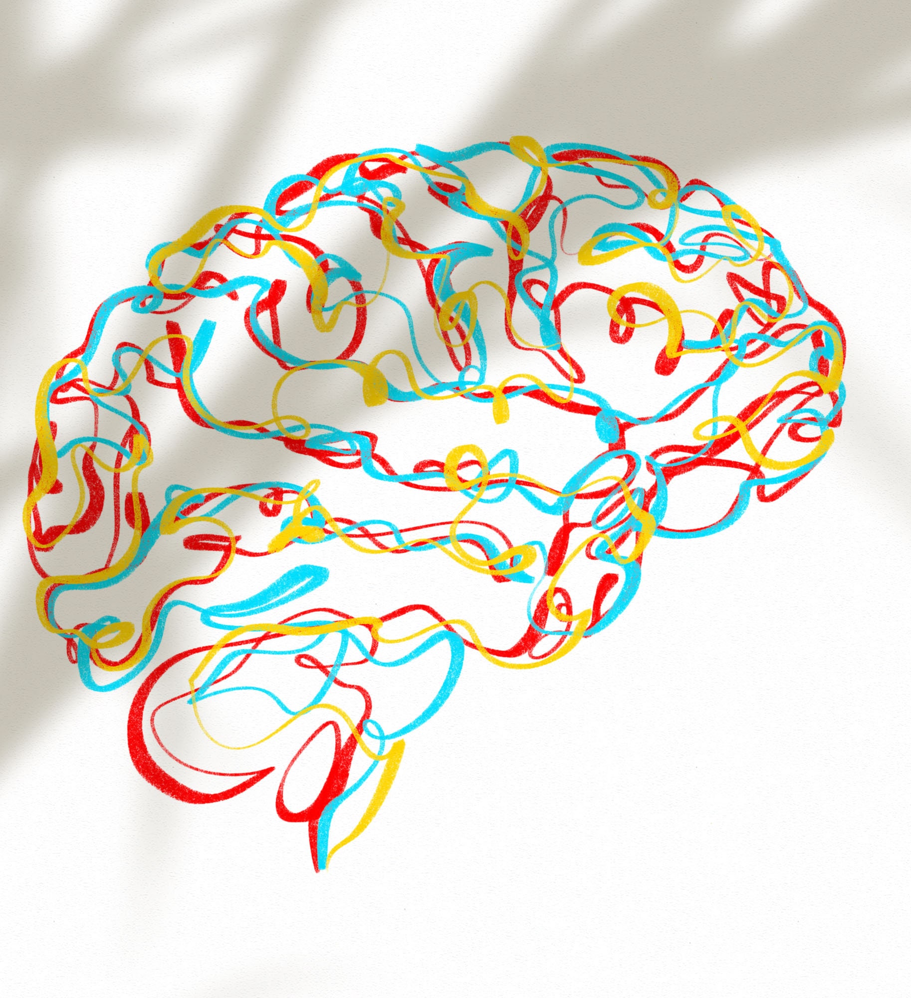 Side View Brain Line Art, Neurological Study Decor, Cerebral Art Print ...