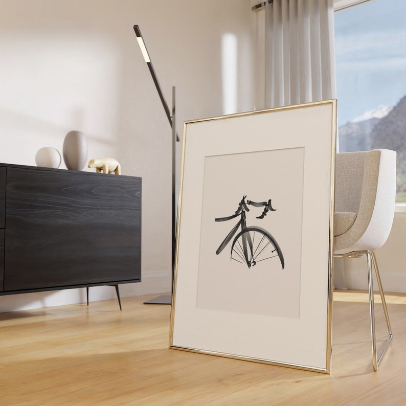 Abstract Modern Bicycle Art Print, Watercolor Bike Illustration ...