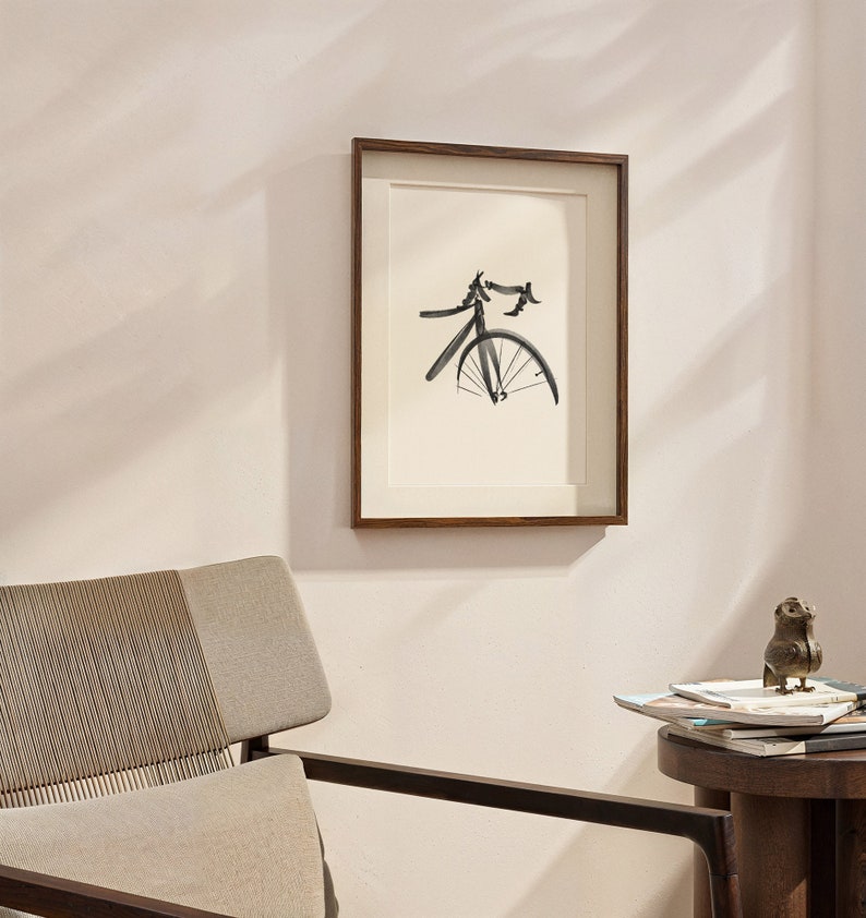 Abstract Modern Bicycle Art Print, Watercolor Bike Illustration ...