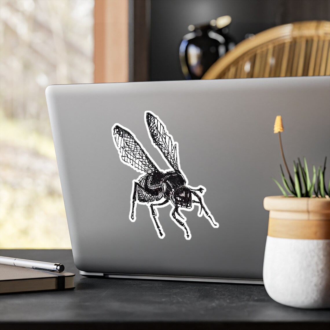The Wasp Sticker | Bug Art by Penswrld, Scientific Illustration, Fine ...